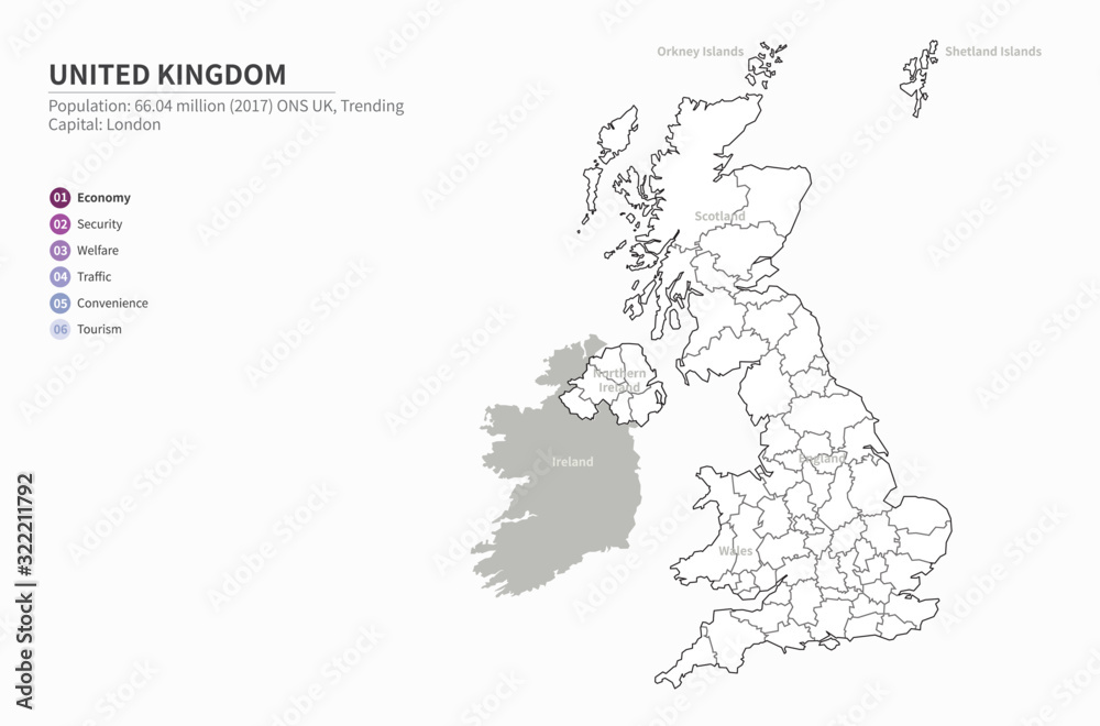 england map. graphic vector of united kingdom map. uk map. europe ...
