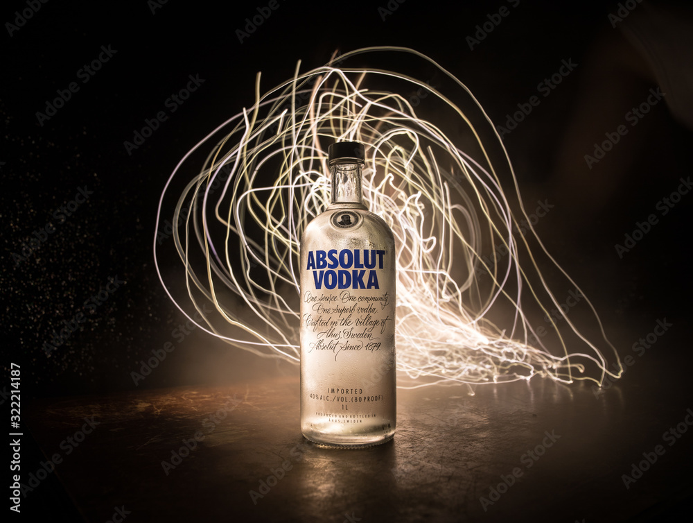 BAKU, AZERBAIJAN - FEB 09, 2020: Absolut Vodka is a brand of vodka ...