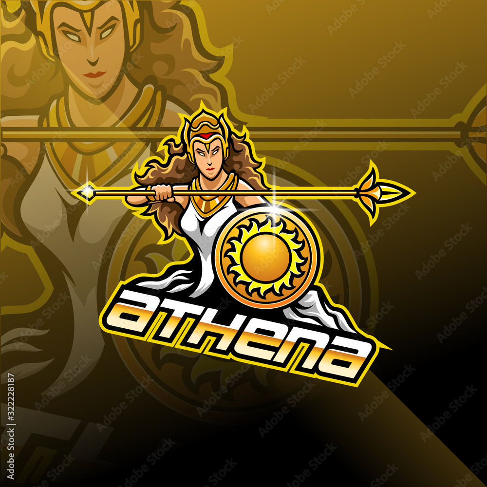 Athena esport mascot logo design Stock Vector | Adobe Stock