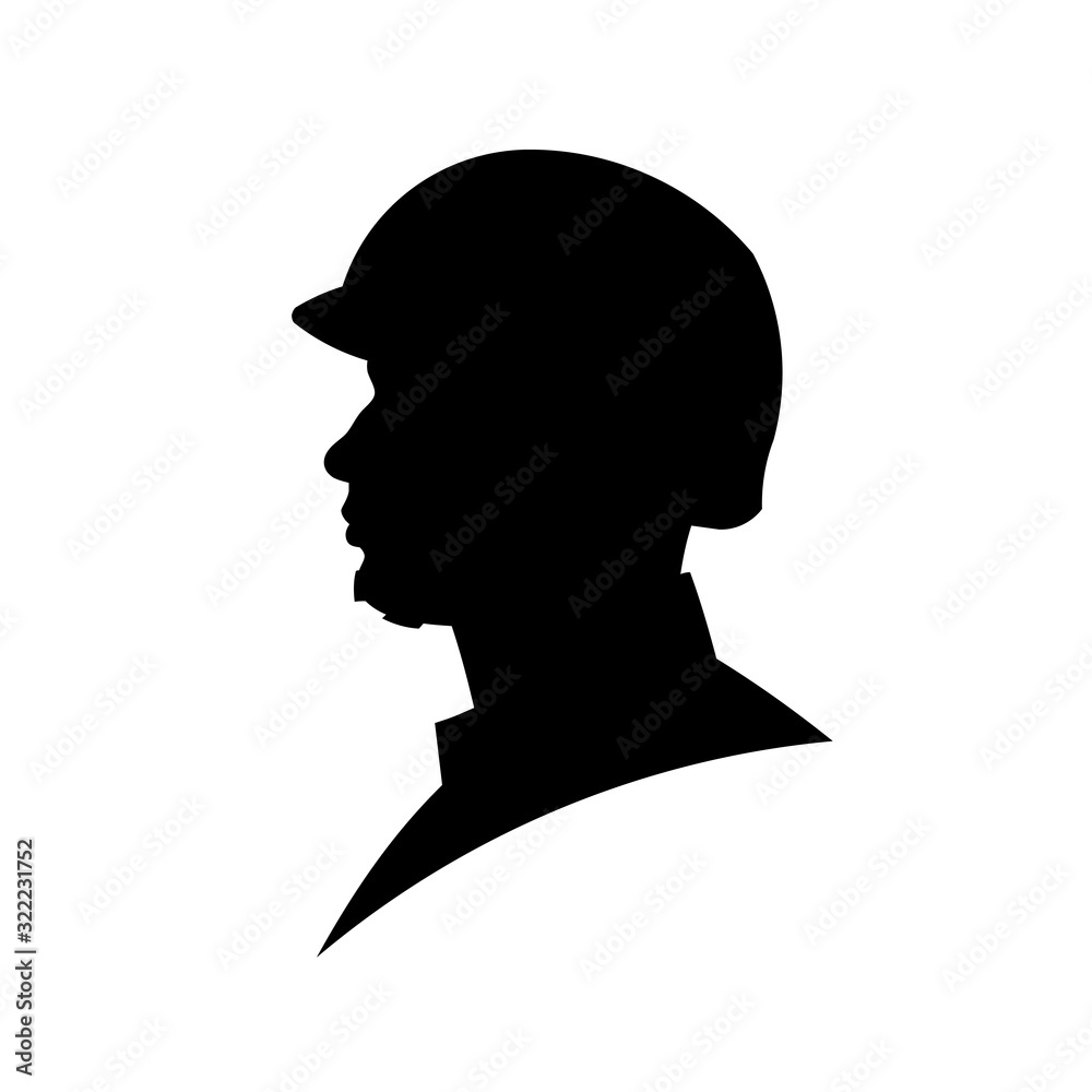 silhouette of military head illustration, Military Man Soldier Side ...