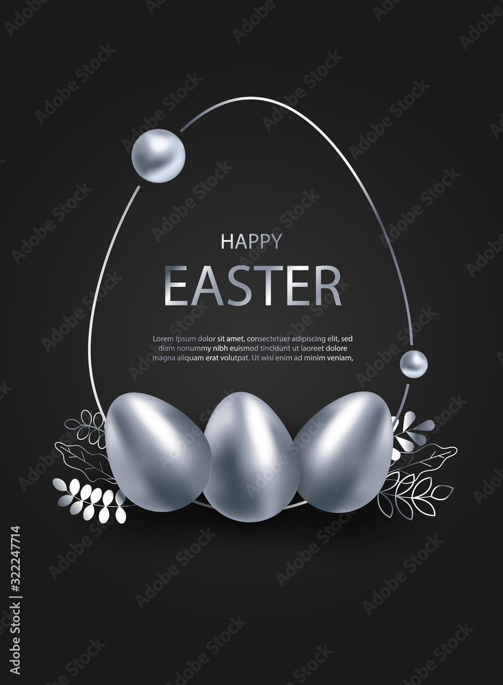 Happy Easter Black