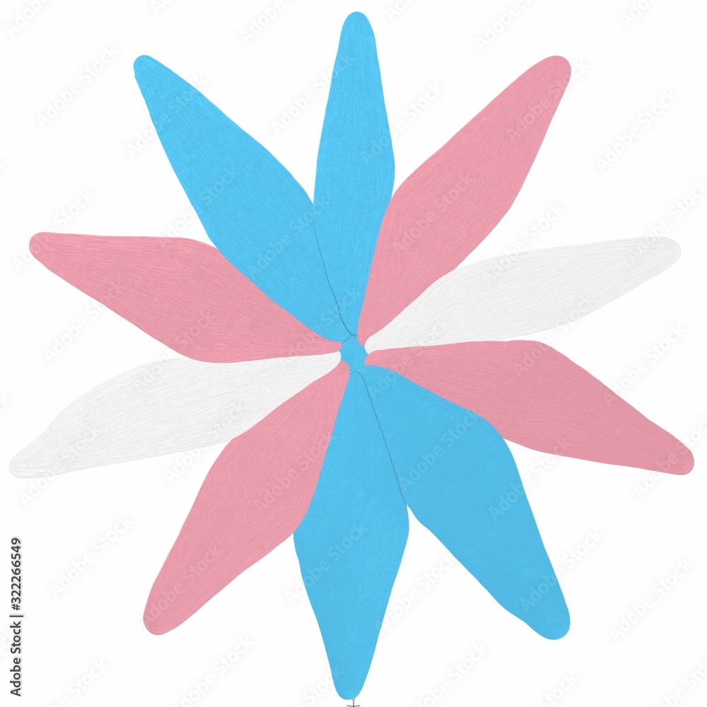 Transgender Pride Flag flower icon illustration Stock Illustration ...