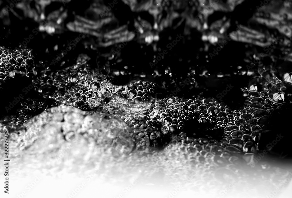water splash on black background, water drop texture Stock Photo ...