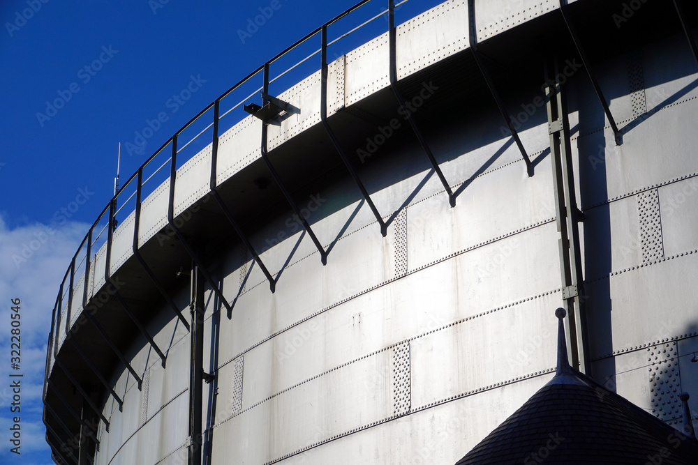 Gasometer Gashouder in Amsterdam, Netherlands Stock Photo | Adobe Stock