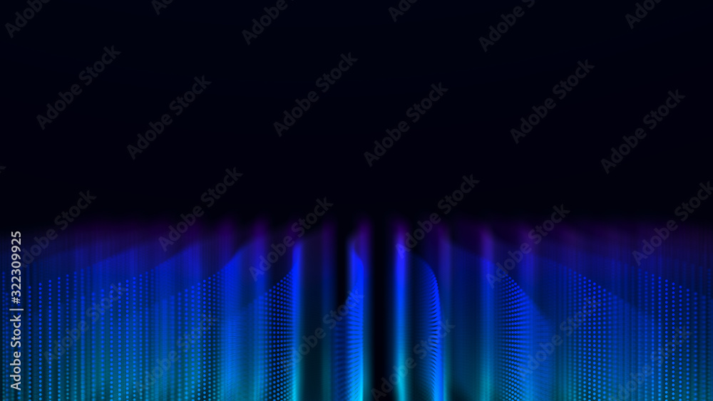 Abstract digital background with particles. Big data. Template for ...