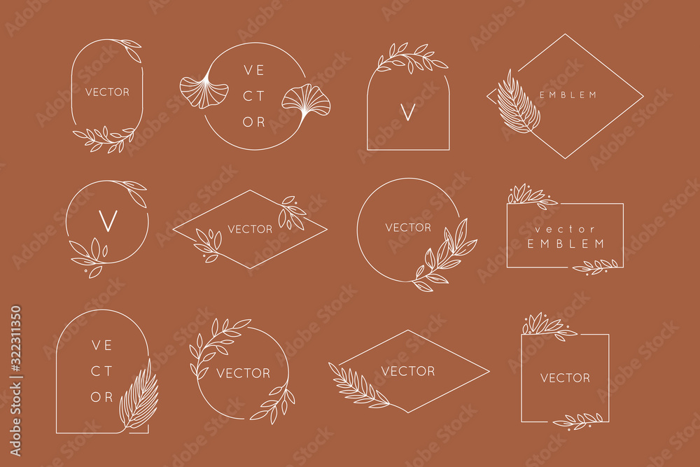 Vector design templates in simple modern style with copy space for text ...