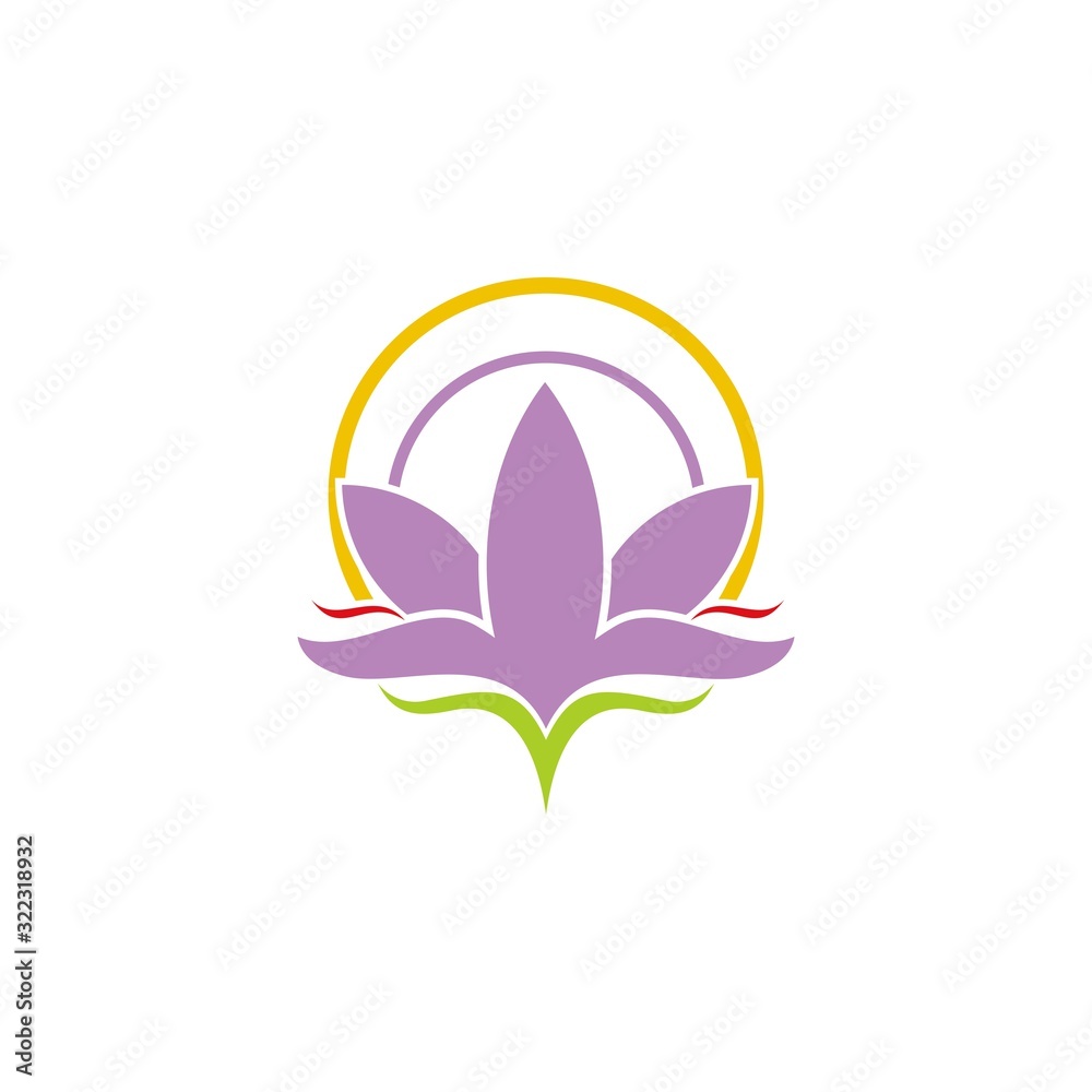 Saffron logo , flower of saffron with white background Stock Vector ...