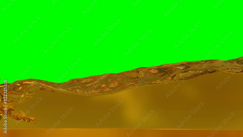 Animated high angle view of great amount of flowing and splashing apple ...
