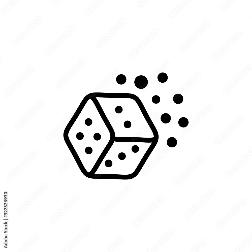 Dice game icon logo design vector template Stock Vector | Adobe Stock