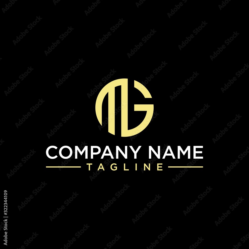 circle letter GG logo design. Modern luxury intial logo vector. Stock ...