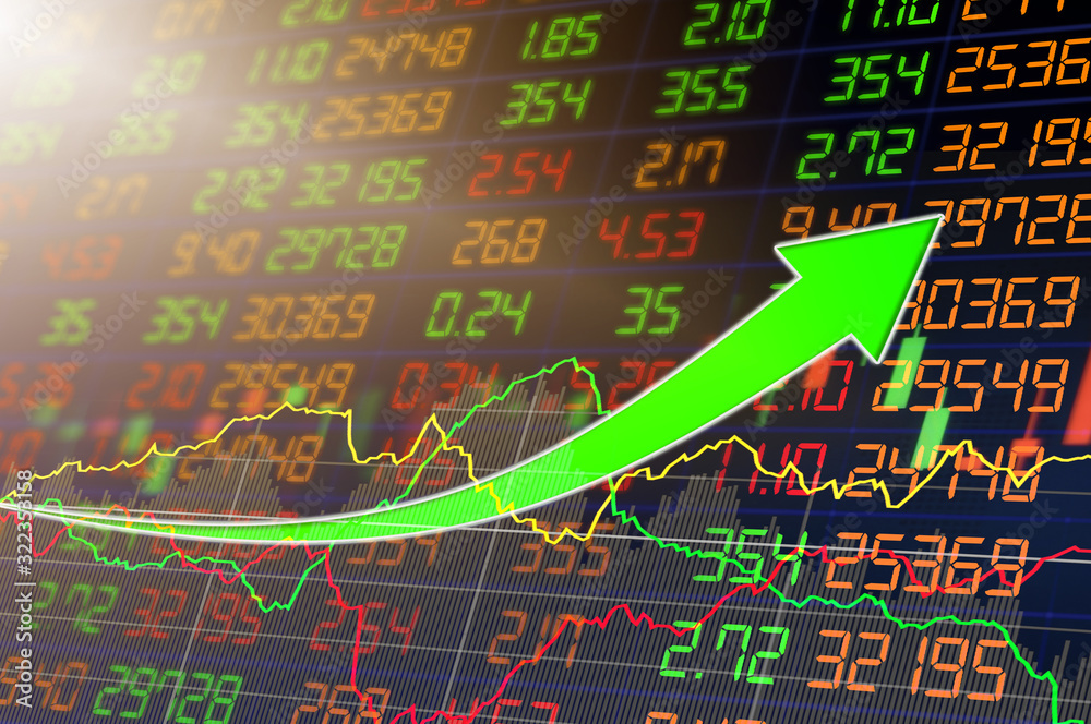 Stock market up or forex trading graph and candlestick chart suitable ...