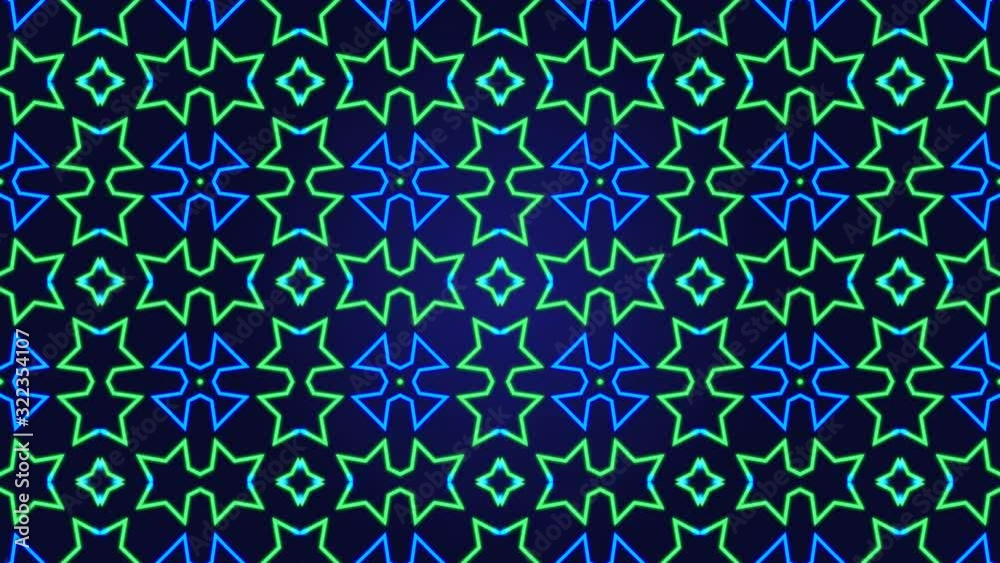 Creative phantom blue colored and neon green colored flower ...