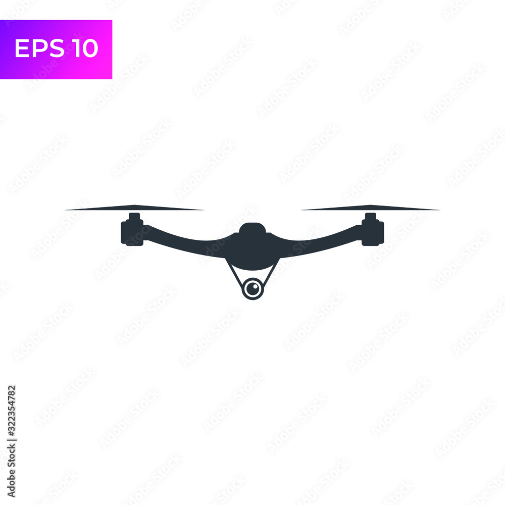Drone aerial camera icon template color editable. Flying camera symbol ...