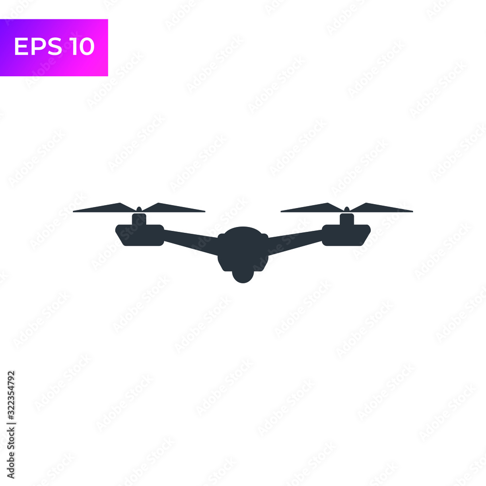 Drone aerial camera icon template color editable. Flying camera symbol ...