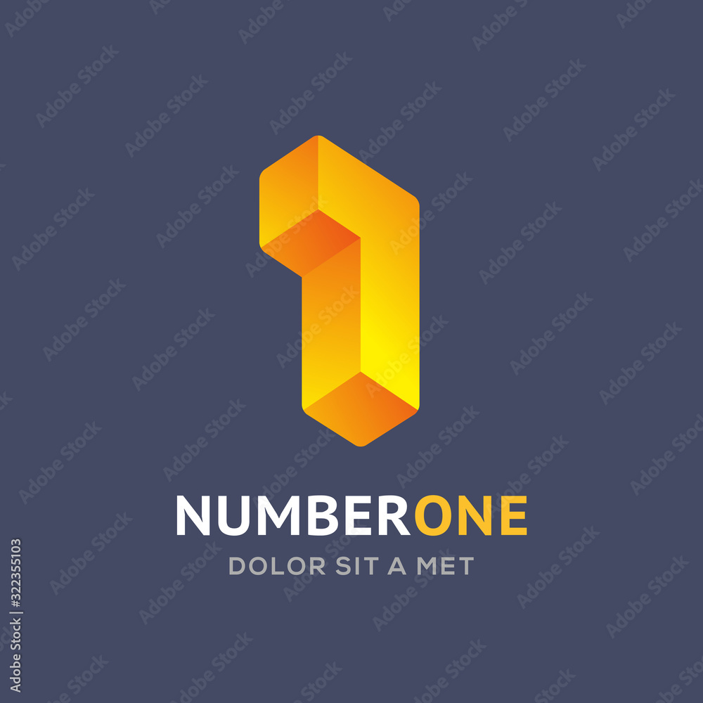 Number one 1 logo icon design template elements Stock Vector | Adobe Stock