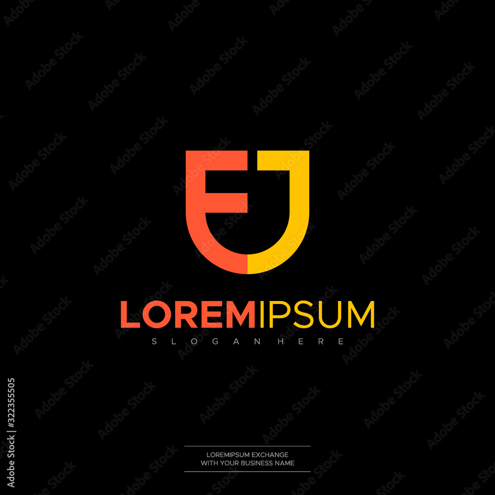 Initial EJ Letter Logo With Creative Modern Calligraphy Vector Template ...