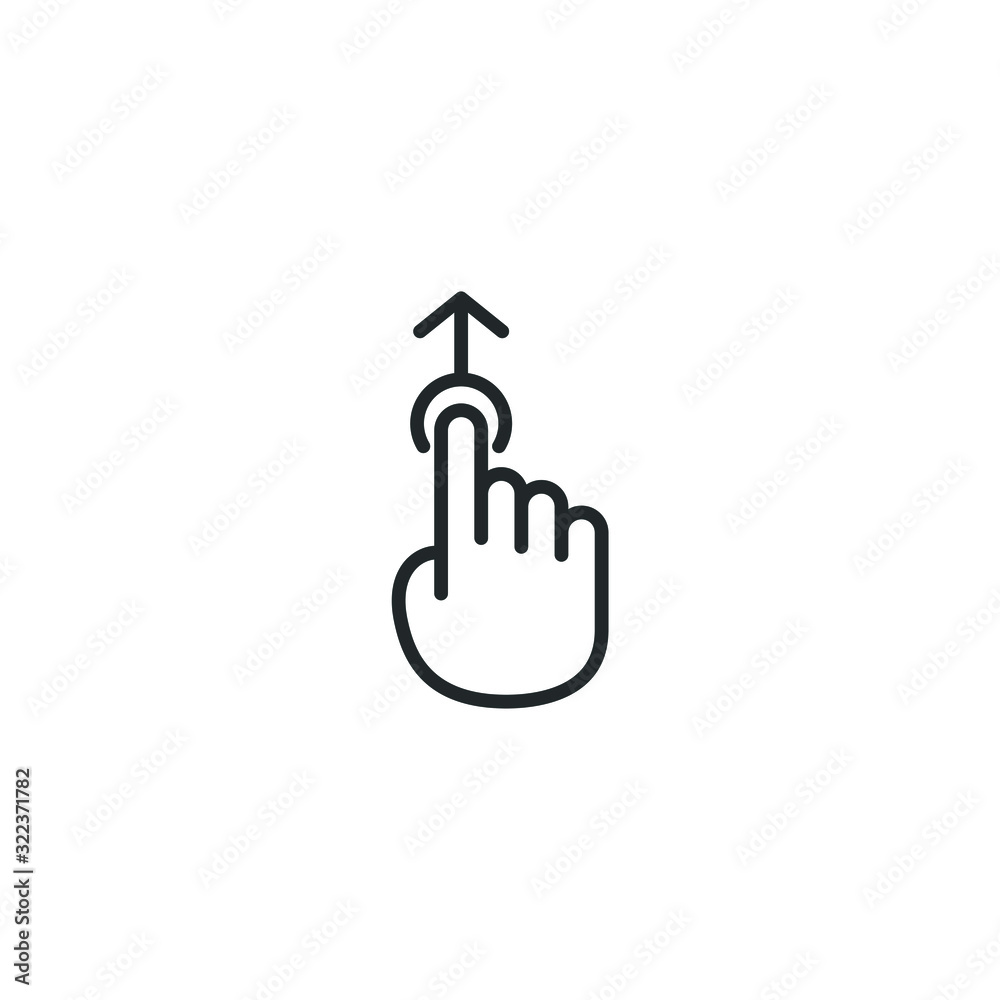 Swipe up icon for social media stories, scroll pictogram template color ...