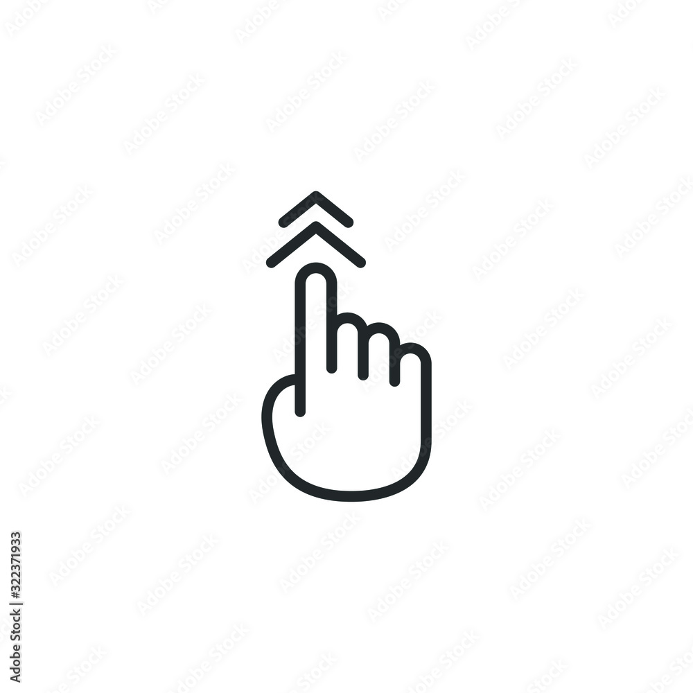 Swipe up icon for social media stories, scroll pictogram template color ...