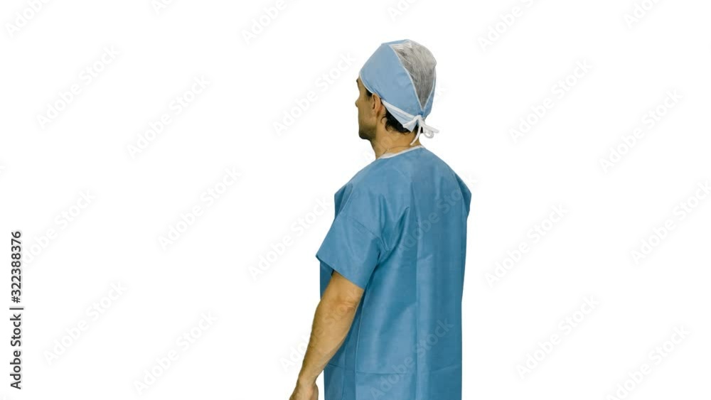 Medic doing hand gestures while using virtual display, Full HD footage ...