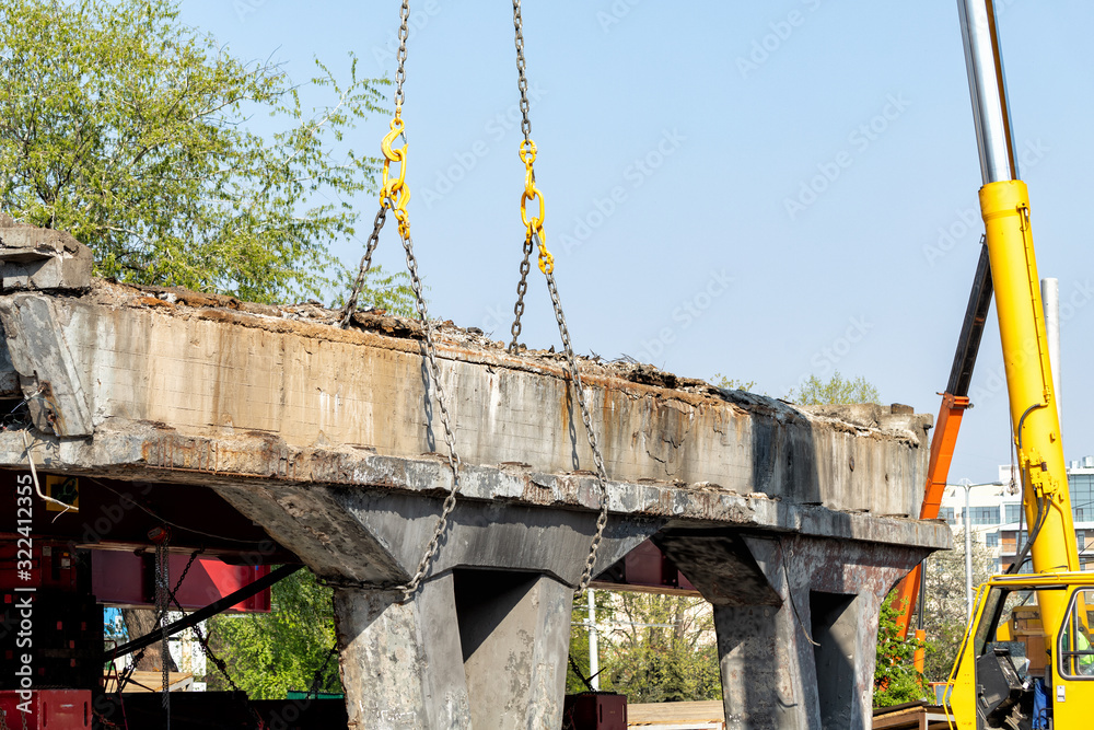 Constuction site heavy machinery industrial background. big mobile ...
