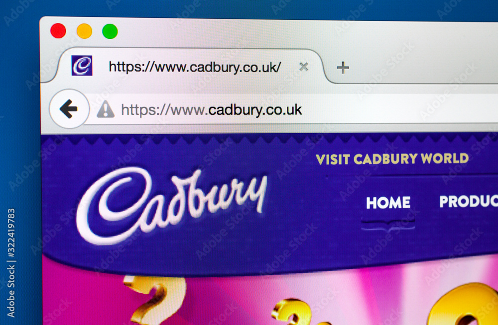 Cadbury Website Stock Photo | Adobe Stock