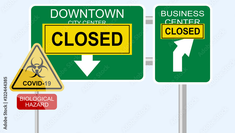 Covid-19. Virus outbreak. Illustration with the Biohazard Symbol ...