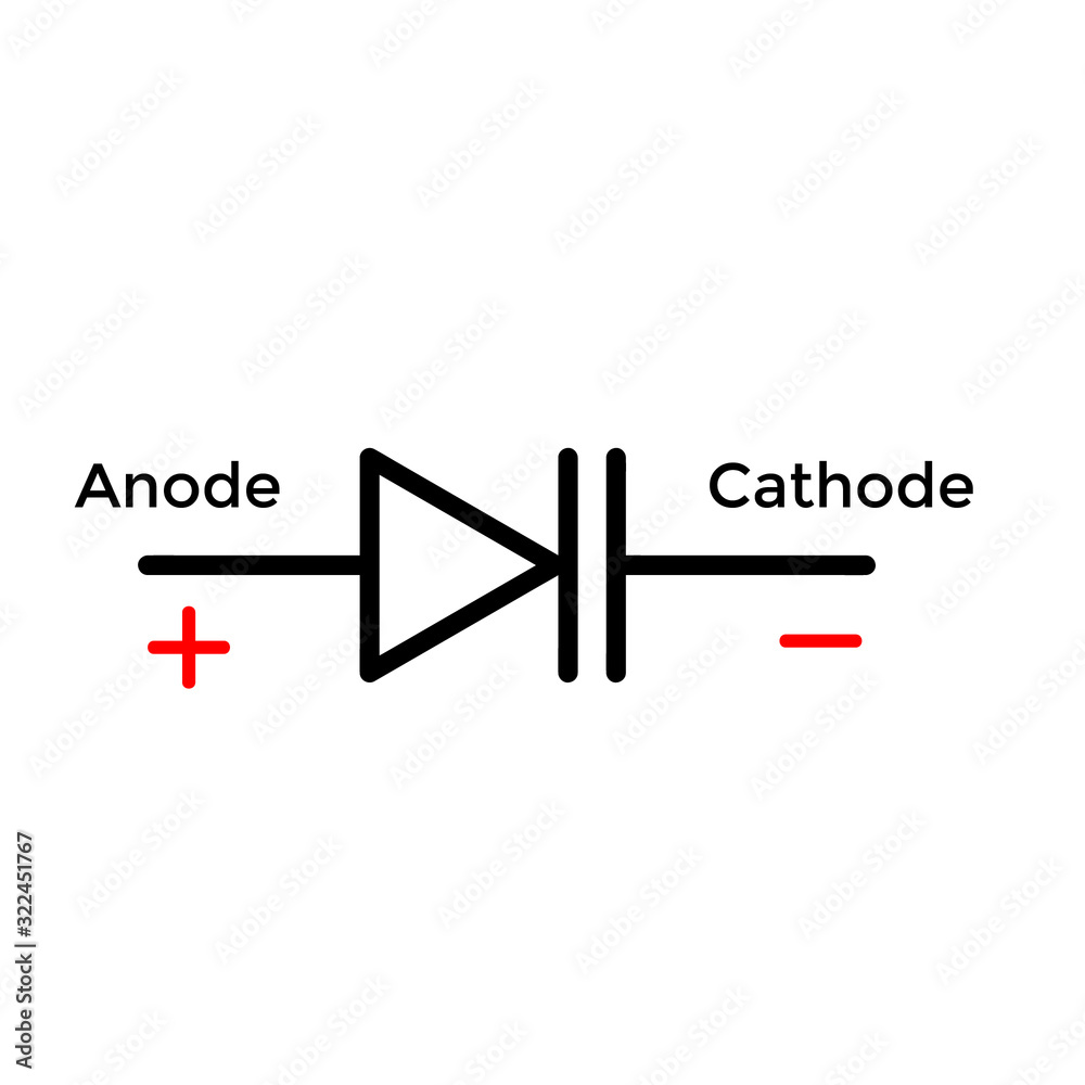Varactor Diode Component Symbol For Circuit Design Stock Illustration ...