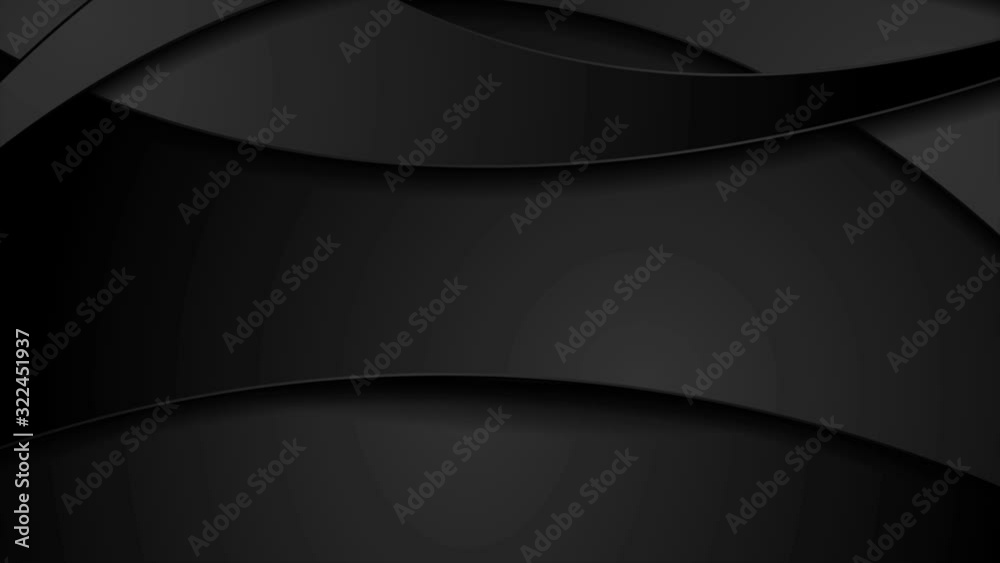 Black tech corporate motion design with abstract waves. Dark futuristic ...
