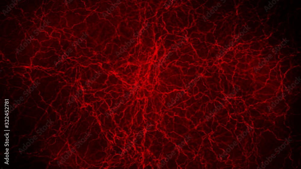 3D loop animation of human blood vessel. Red capillaries. Eye blood on ...