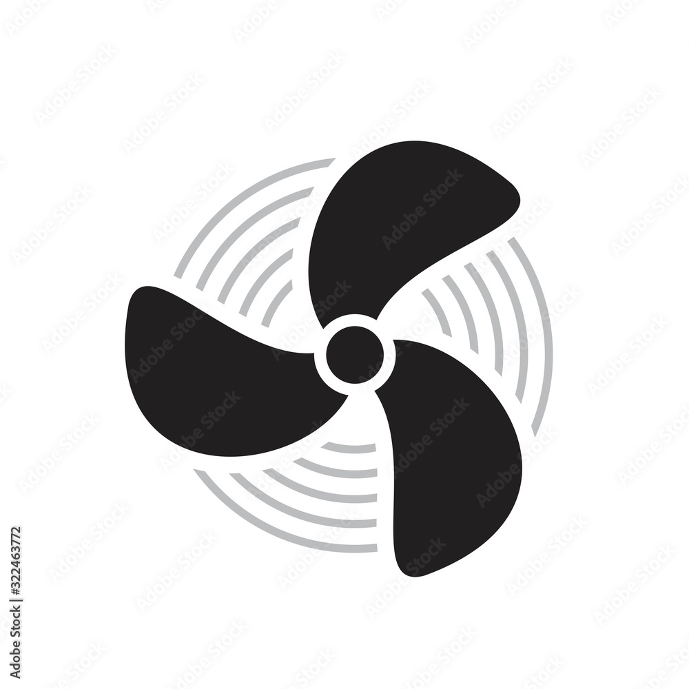 Plane propellers, Aircraft propeller Icon template black color editable ...