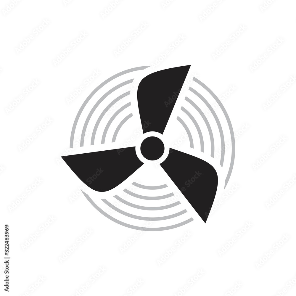 Plane propellers, Aircraft propeller Icon template black color editable ...