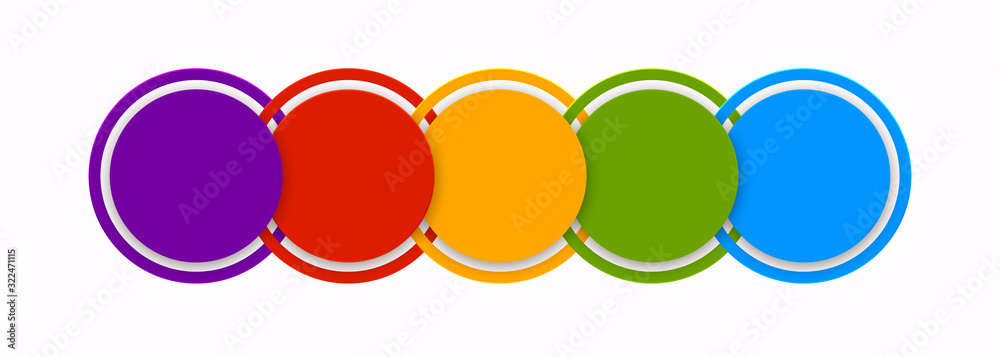 5 components chart make up something. Modern business circle ...