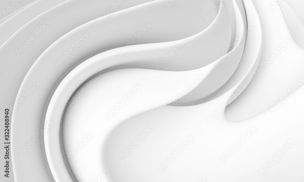 White Wave Background. Abstract Minimal Exterior Design. Creative ...