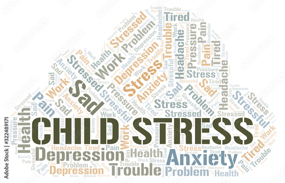Child Stress word cloud. Stock Vector | Adobe Stock