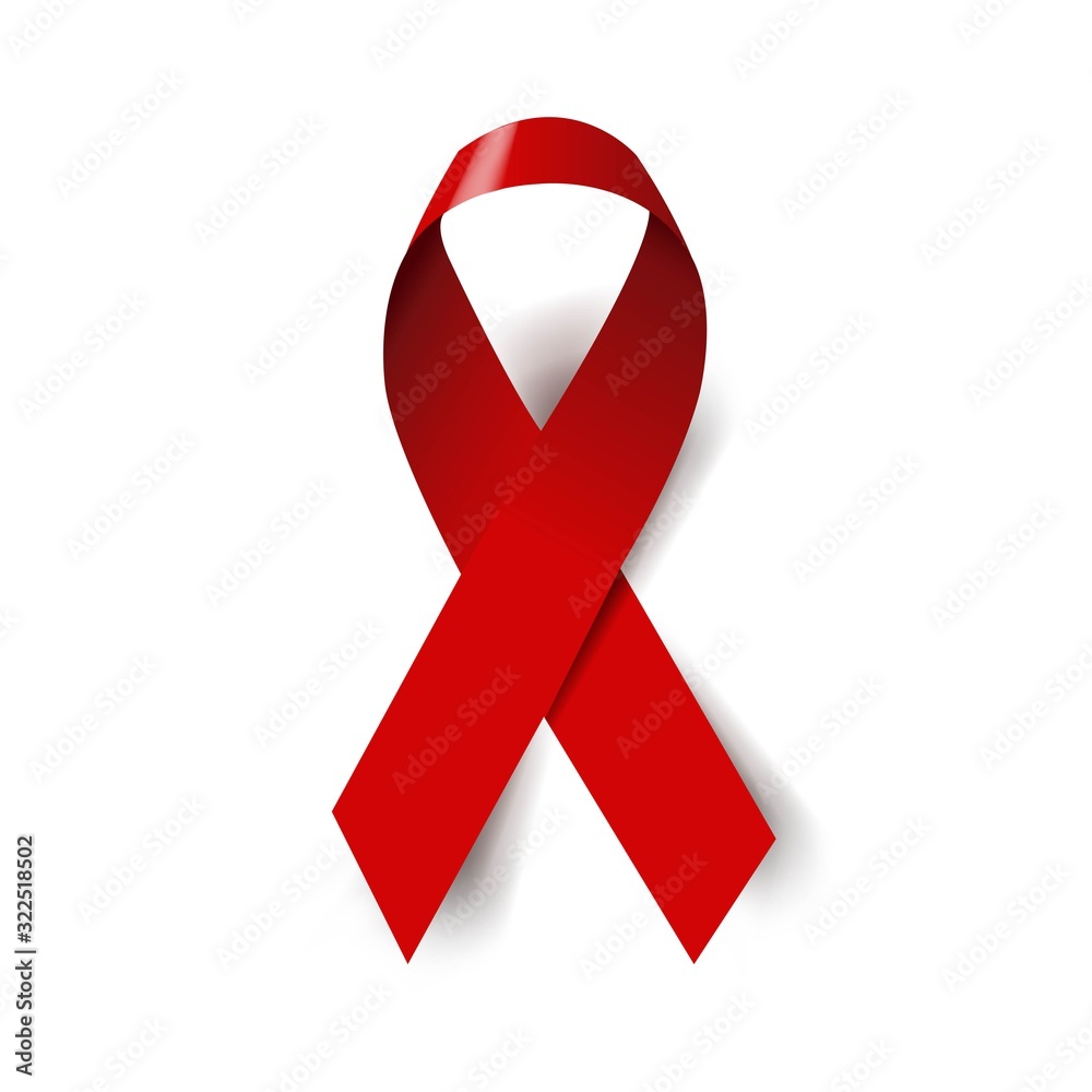 Red Ribbon World Aids Day Symbol Stock Vector | Adobe Stock