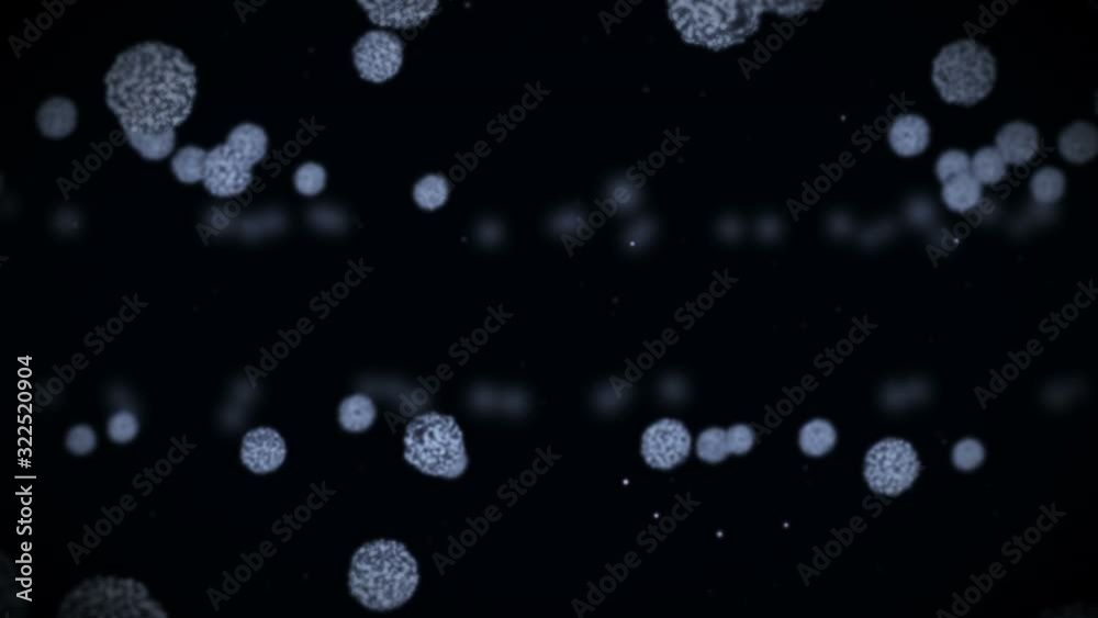 Virus cell in spherical shape. Pathogenic viruses causing infection. Loop animation of human ...