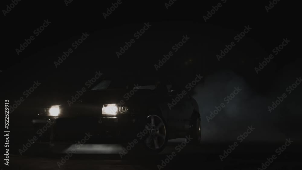 Sports car spinning in drift Stock Video | Adobe Stock
