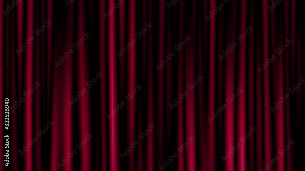 Seamless loop red curtain theater backdrop background - computer ...