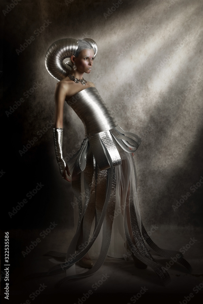 Beautiful adult girl - alien, unearthly creature, ufo, cosmic beauty ...