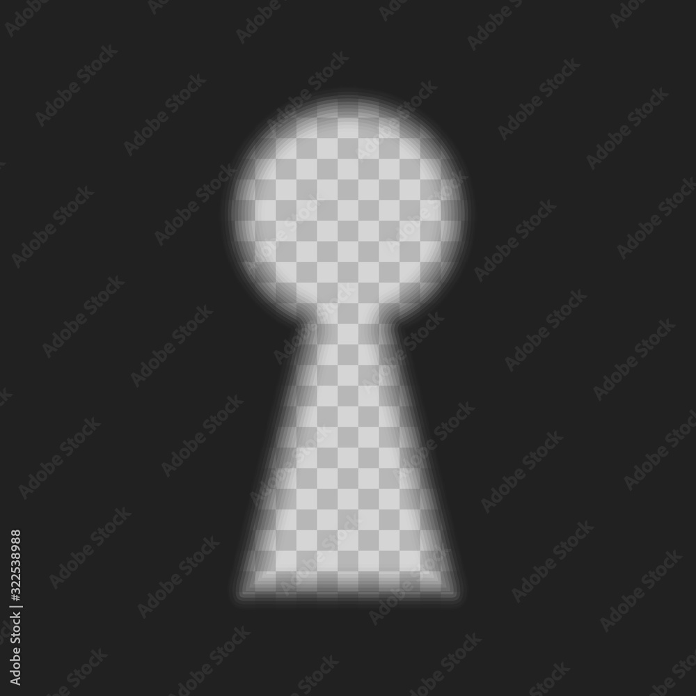 Light keyhole isolated on a transparent background. Glow Keyhole on ...