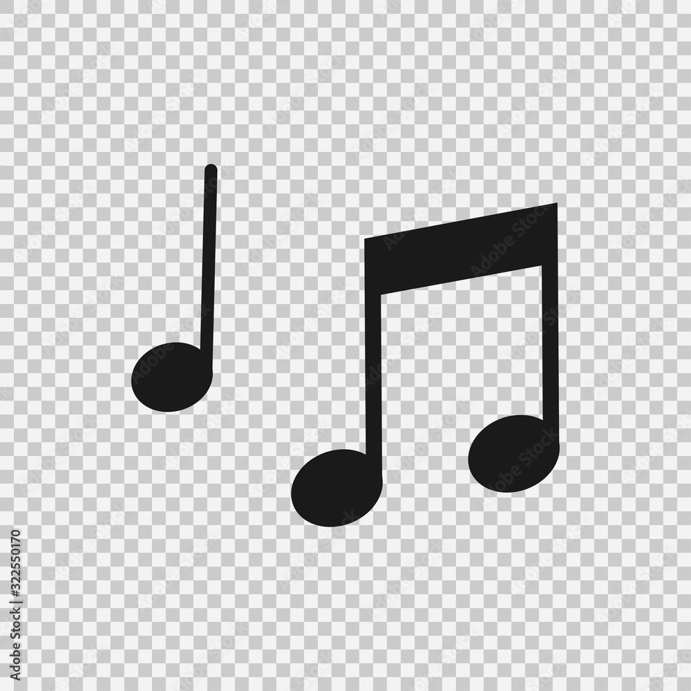 Music notes and symbols, musical design, isolated, vector illustration ...