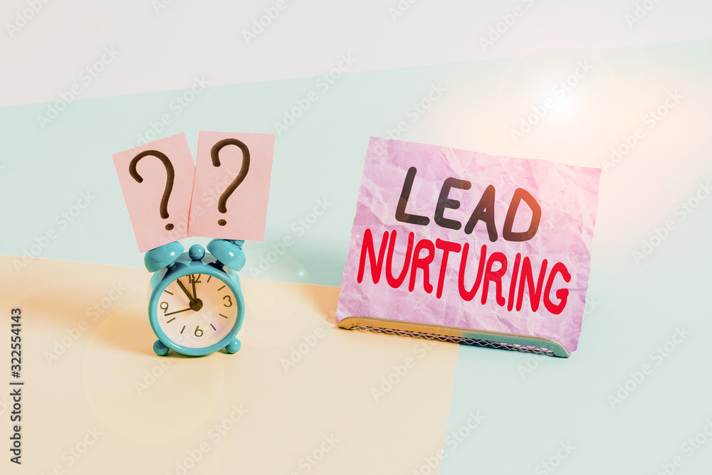 Handwriting text Lead Nurturing. Conceptual photo method of building a ...