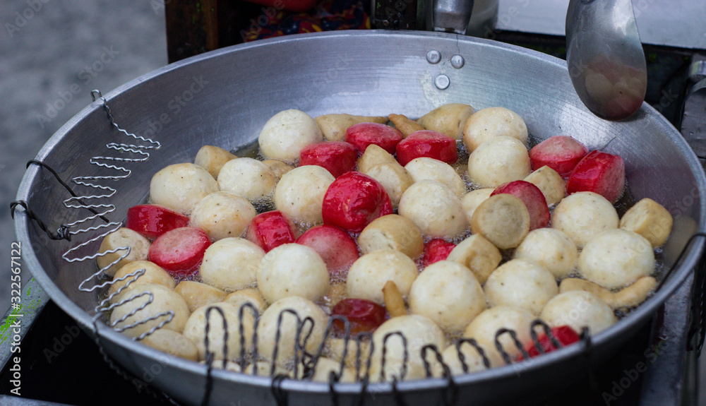 food in a pan filipino street food Stock Photo | Adobe Stock