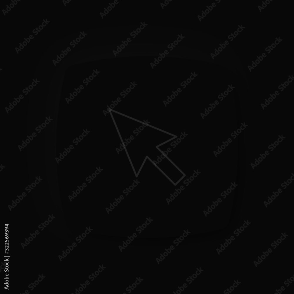 Soft UI Neumorphism App Icon Dark Mode Black - Mauszeiger Cursor Stock ...