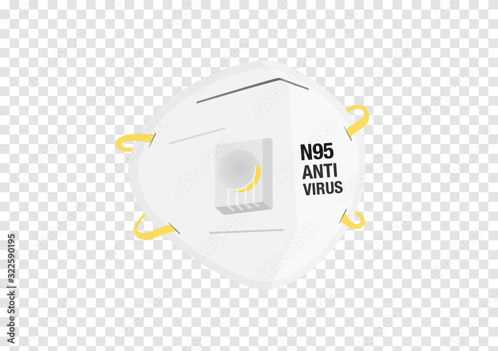 N95 particulate respirator mask vectors for filter dust and antivirus ...