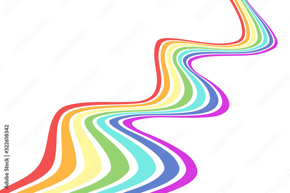 Rainbow Line Vector