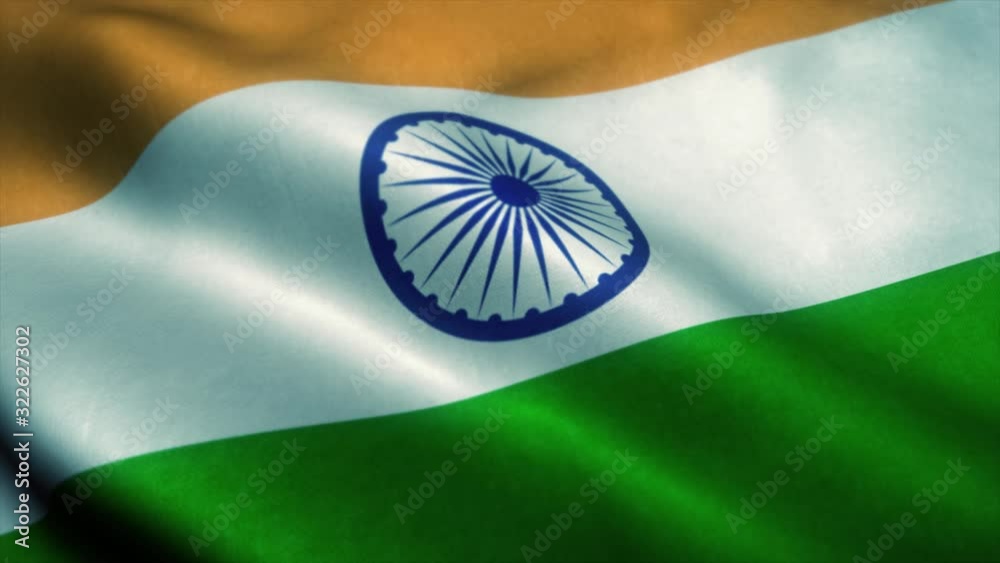 India flag waving in the wind. National flag of India. Sign of India ...