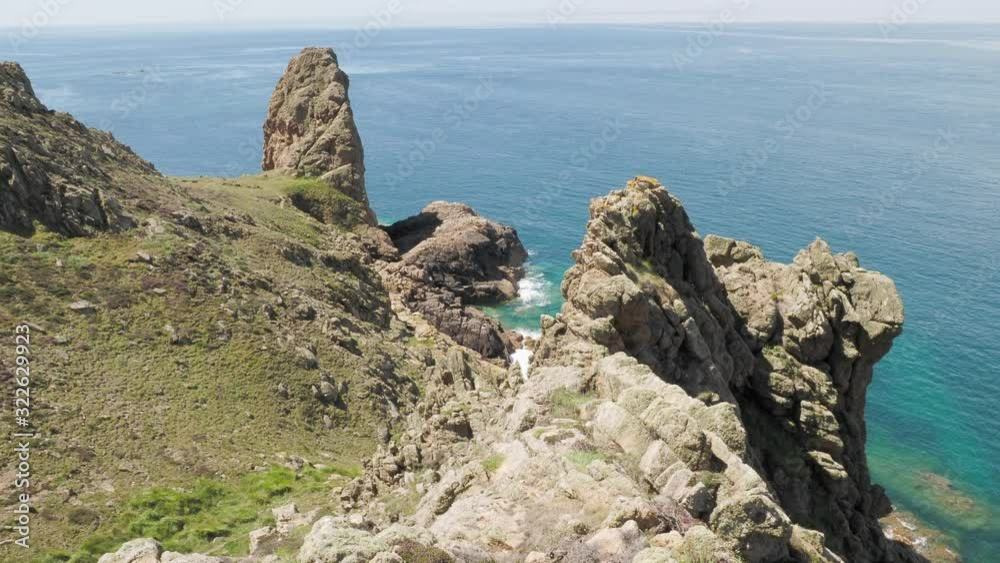 Le Pinacle is a protruding pinnacle of rock, at the coastal edge of Les ...
