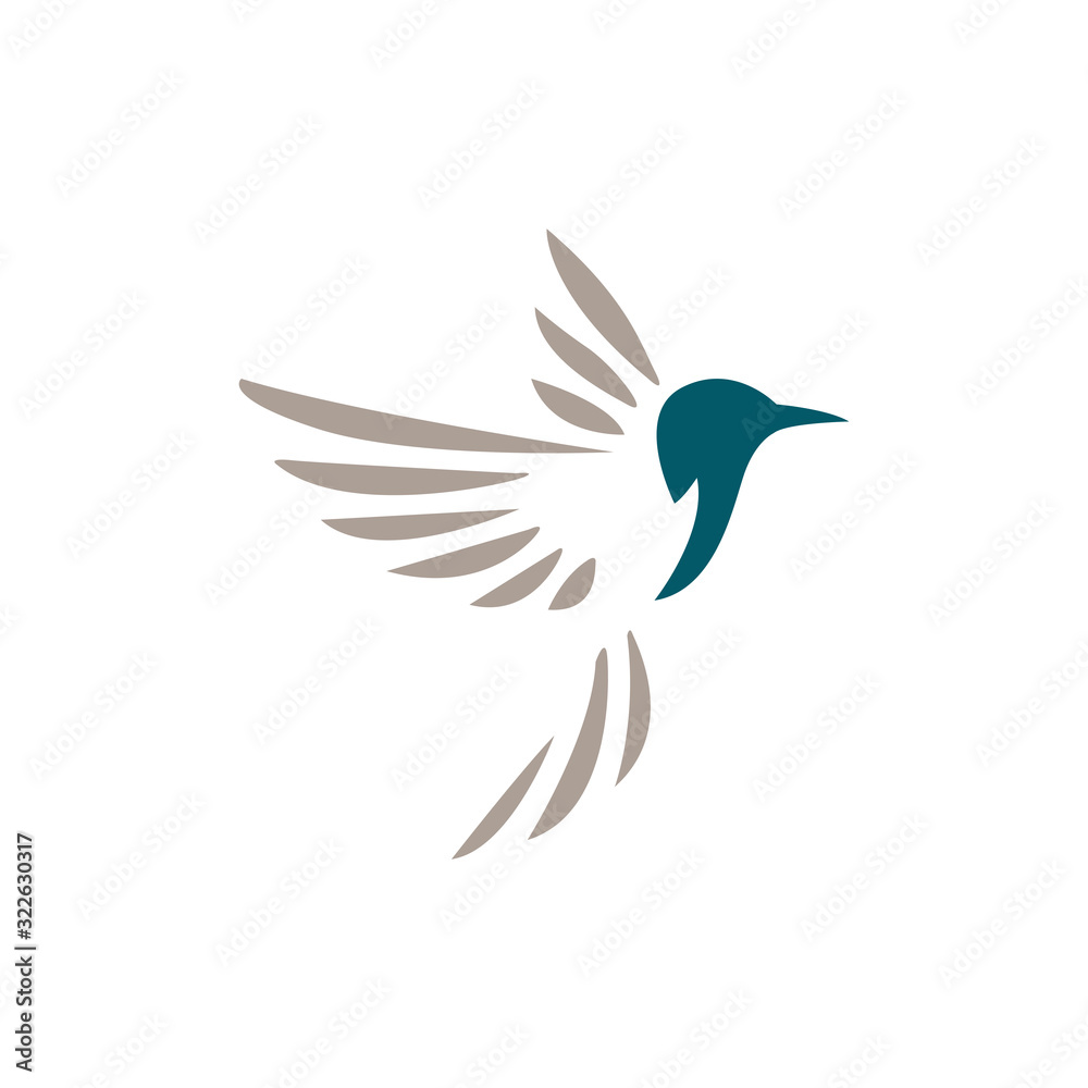 hummingbird corporate logo. Bird icon design Stock Vector | Adobe Stock