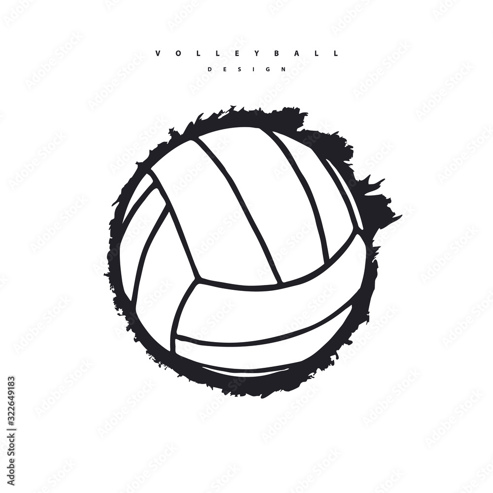Vector illustration for volleyball, vector abstract ball. Elements for ...